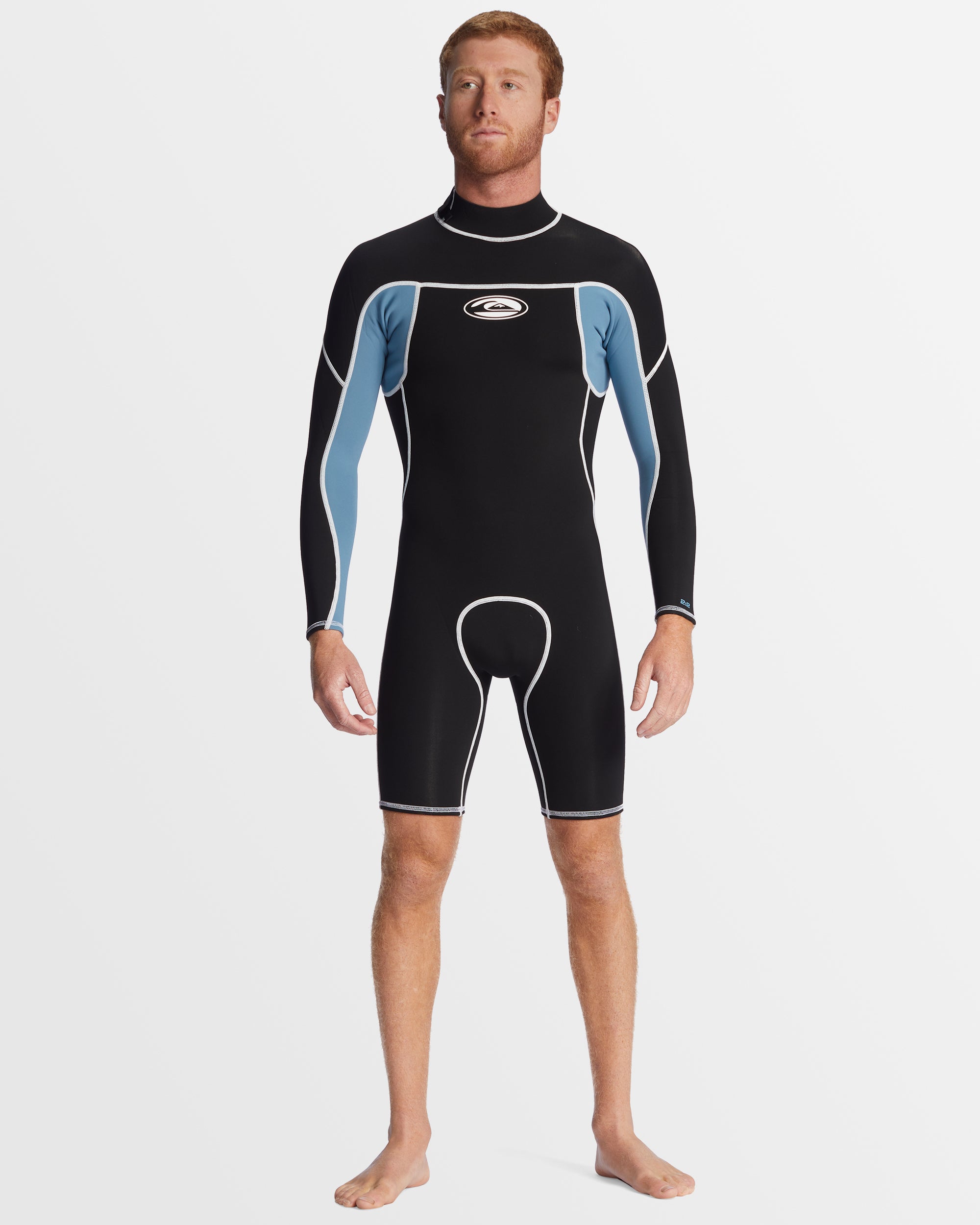 Mens 2/2mm Saturn Capsule Saturn Back-Zip Springsuit - BLACK/PROVINCIAL ...